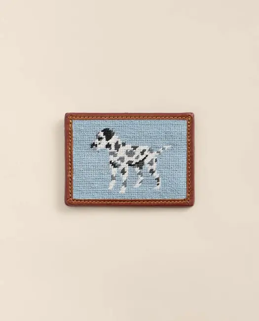Brooks Brothers Smathers & Branson Needlepoint Dalmatian Card Case