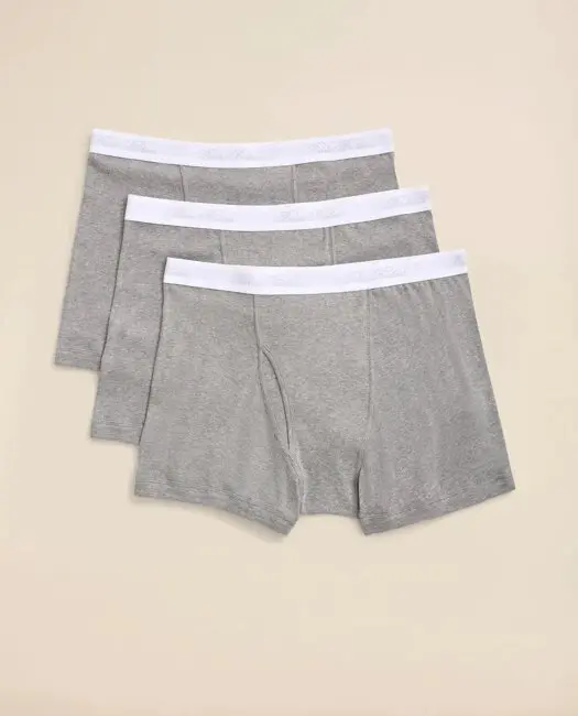 Brooks Brothers Supima Cotton Boxer Briefs 3 Pack - Grey