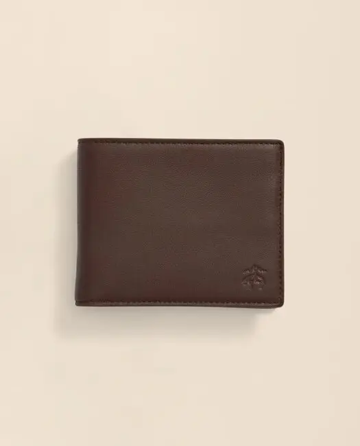 Brooks Brothers Lambskin Billfold - Brown