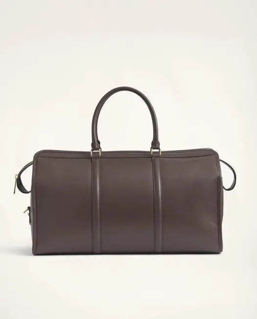 Brooks Brothers S Leather Duffle Bag - Brown