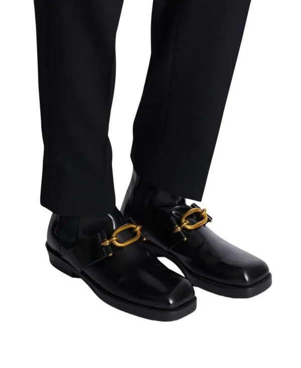 Balmain Sync Chelsea Boots In Glazed Leather