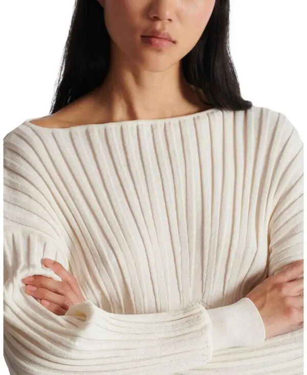 Balmain Ribbed Knit Off-the-shoulder Sweater