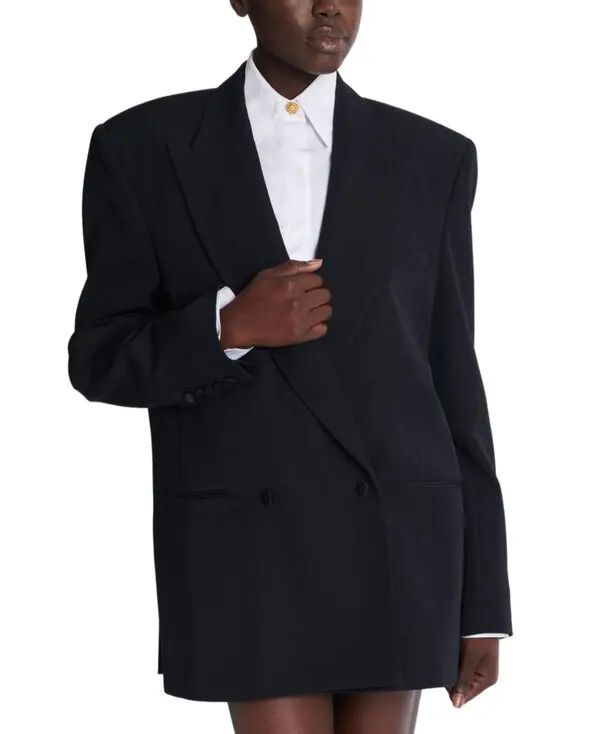 Balmain Oversized Grain De Poudre Blazer