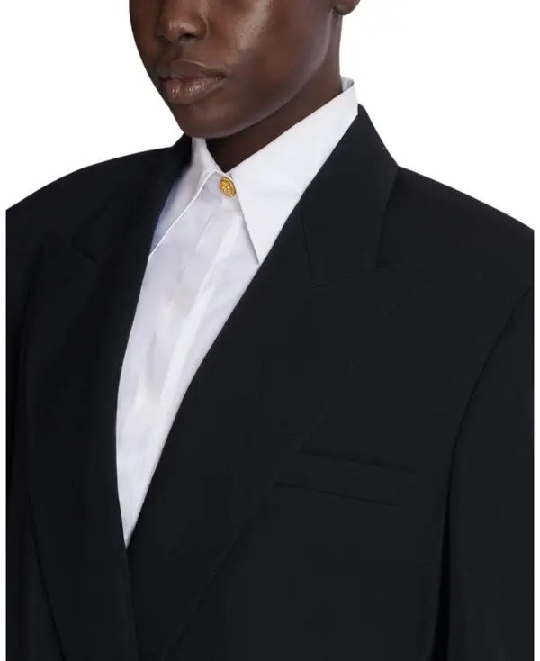 Balmain Oversized Grain De Poudre Blazer