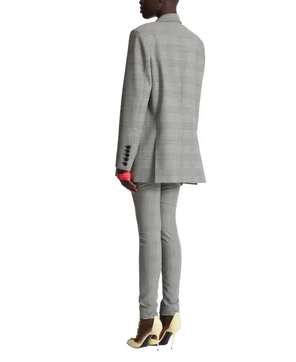 Balmain Prince Of Wales Jacquard Oversized Blazer