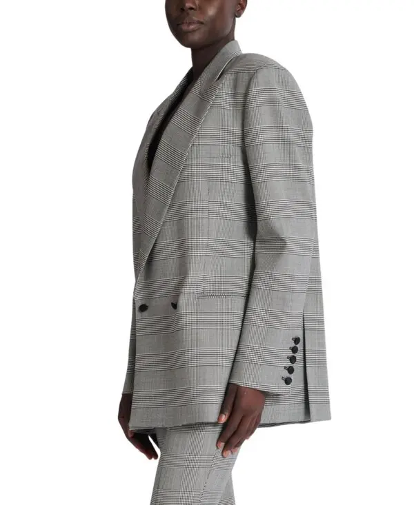 Balmain Prince Of Wales Jacquard Oversized Blazer