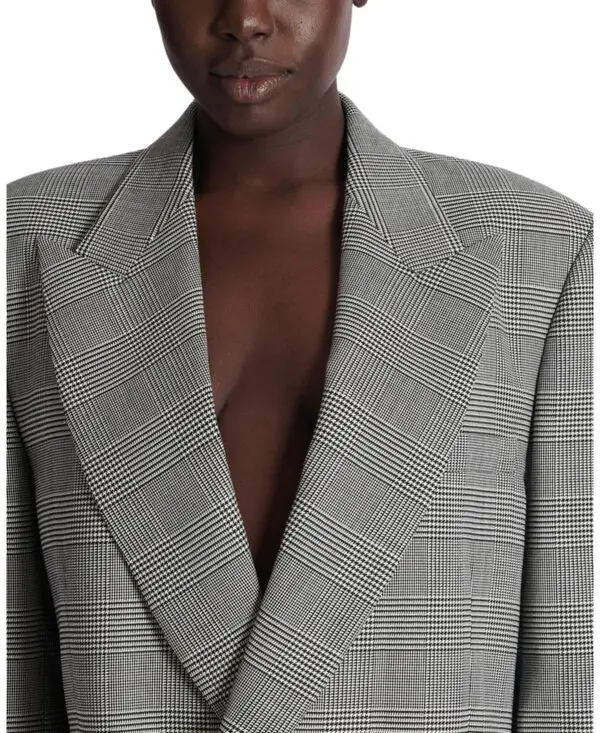 Balmain Prince Of Wales Jacquard Oversized Blazer