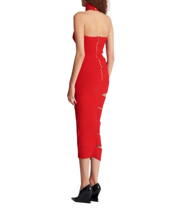 Balmain Sleeveless Knit Top With Embellished Detail