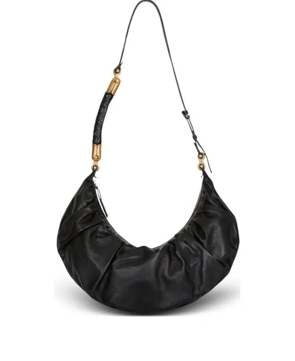 Balmain Hobo Bag In Calfskin Leather