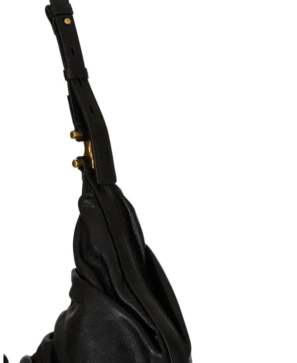 Balmain Hobo Bag In Calfskin Leather