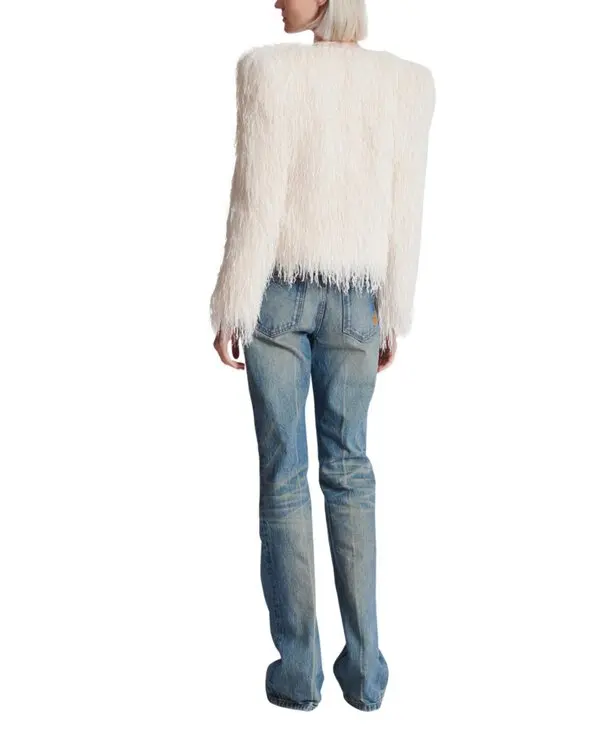 Balmain Textured Fringe Jacket