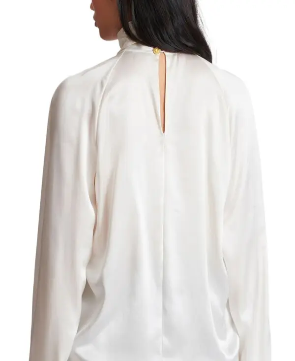 Balmain Draped Silk Blouse