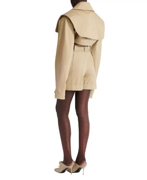 Balmain Cropped Gabardine Jacket