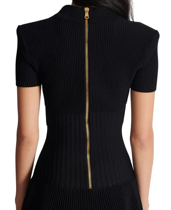 Balmain Short Flared Knit Dress