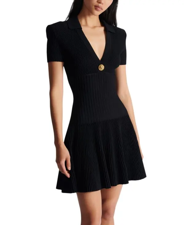 Balmain Short Flared Knit Dress