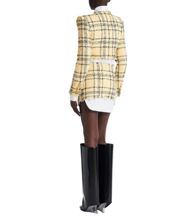 Balmain Glitter Tweed Mini Skirt