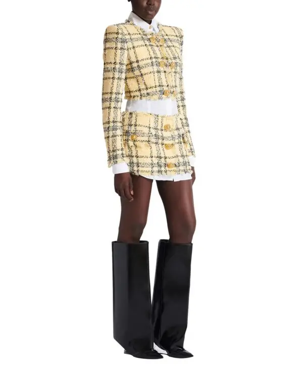Balmain Glitter Tweed Mini Skirt