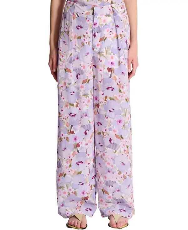 Balmain Printed Poppy Flower Trousers