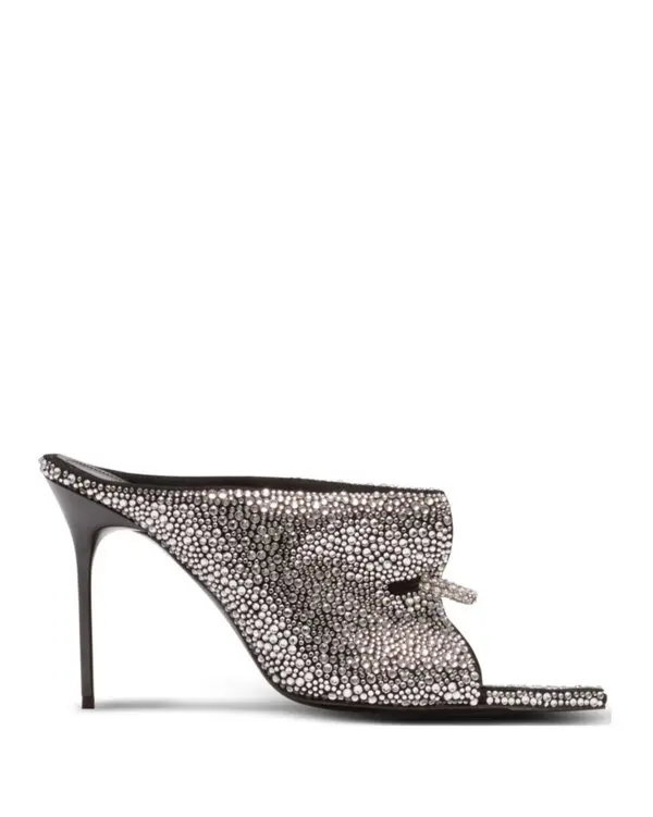 Balmain Embellished High Heel Mules