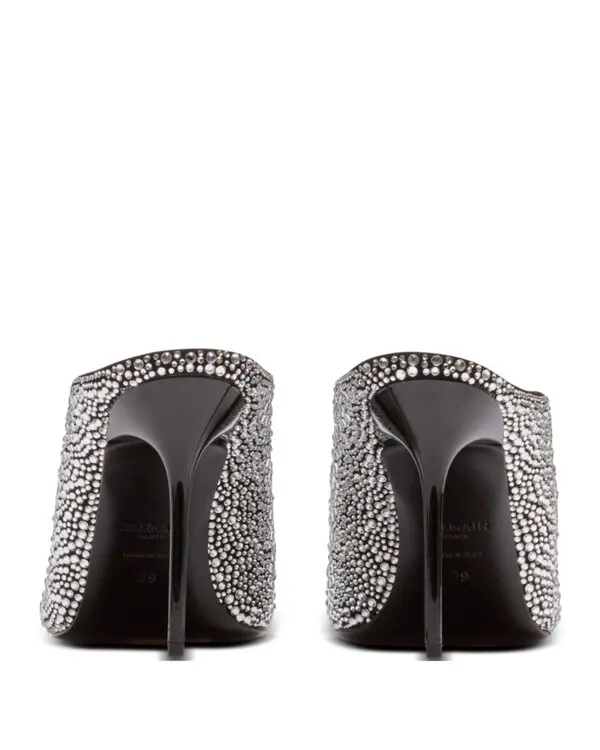 Balmain Embellished High Heel Mules