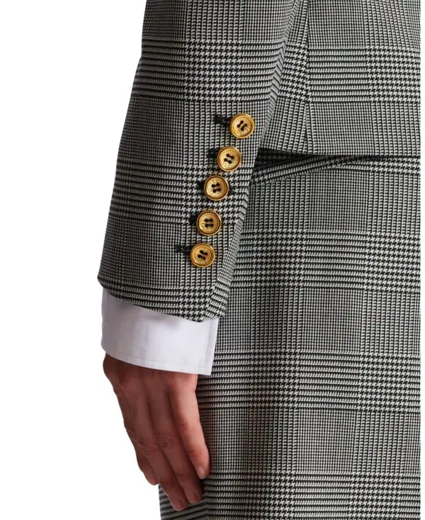 Balmain Six-button Prince Of Wales Jacquard Jacket