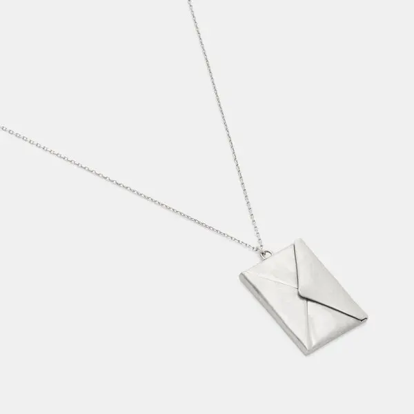 COACH Envelope Pendant Long Necklace