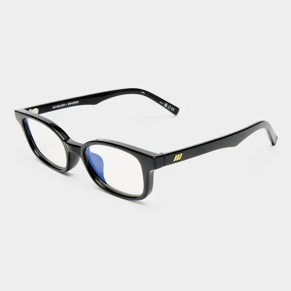 Le Specs Echelon Rectangular Eyeglasses - Black Blue