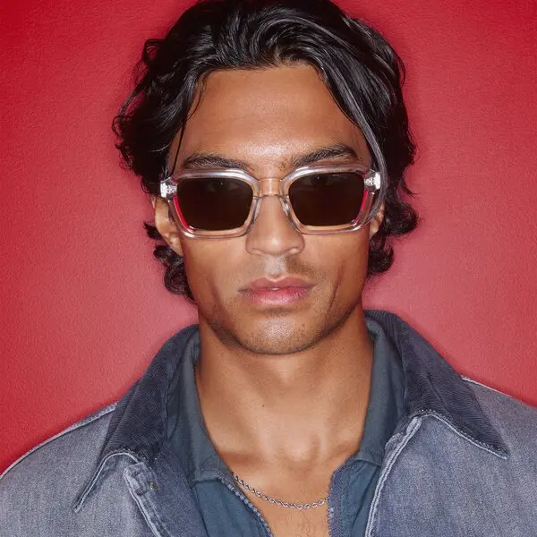 Le Specs Impossible Square Frame Sunglasses - Clear