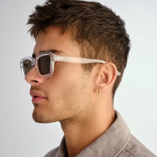 Le Specs Impossible Square Frame Sunglasses - Clear