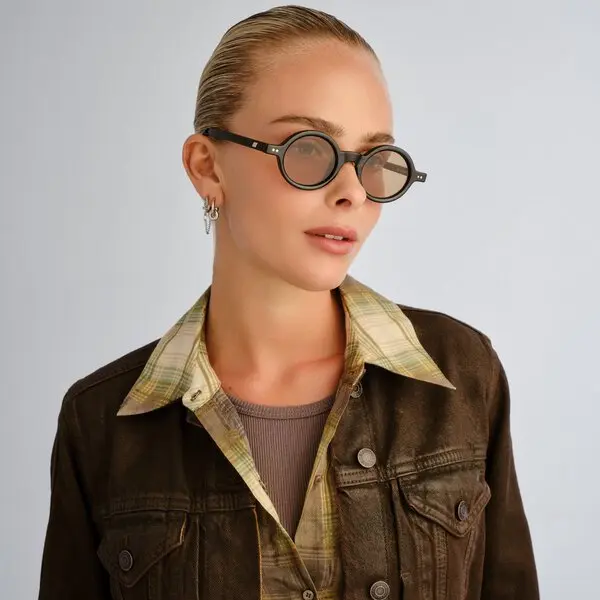 Le Specs Sycophantic Round Frame Sunglasses