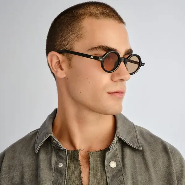 Le Specs Sycophantic Round Frame Sunglasses