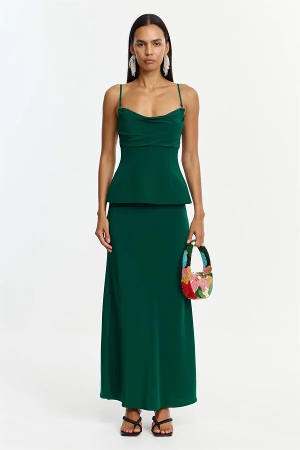 Acler Gilwell Maxi Dress - Deep Emerald