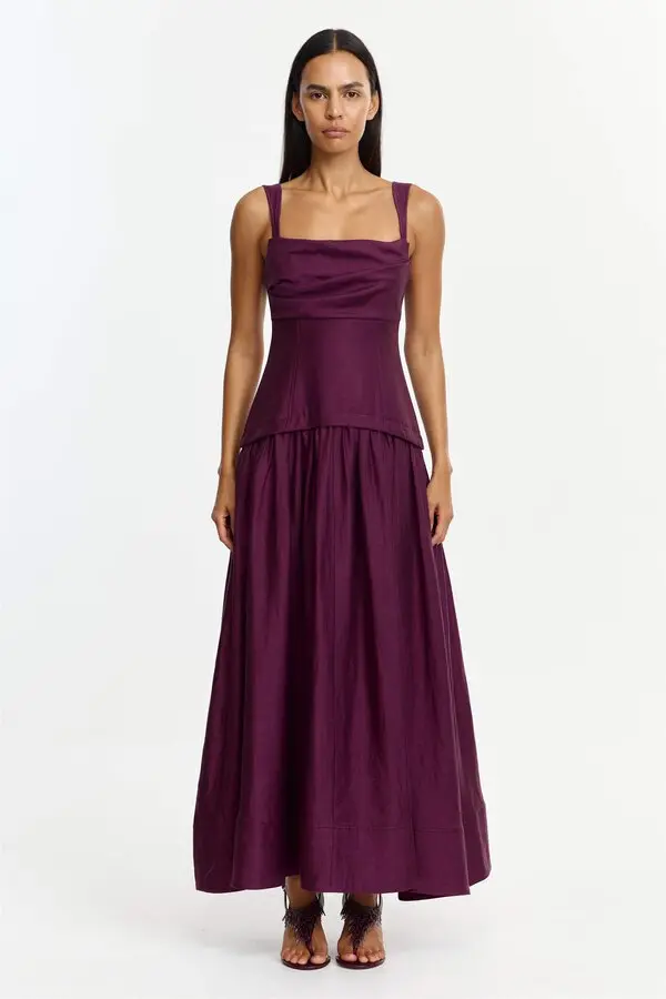 Acler Reeve Maxi Dress - Fig