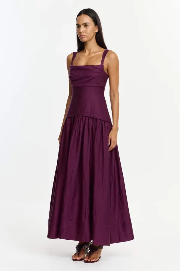 Acler Reeve Maxi Dress - Fig