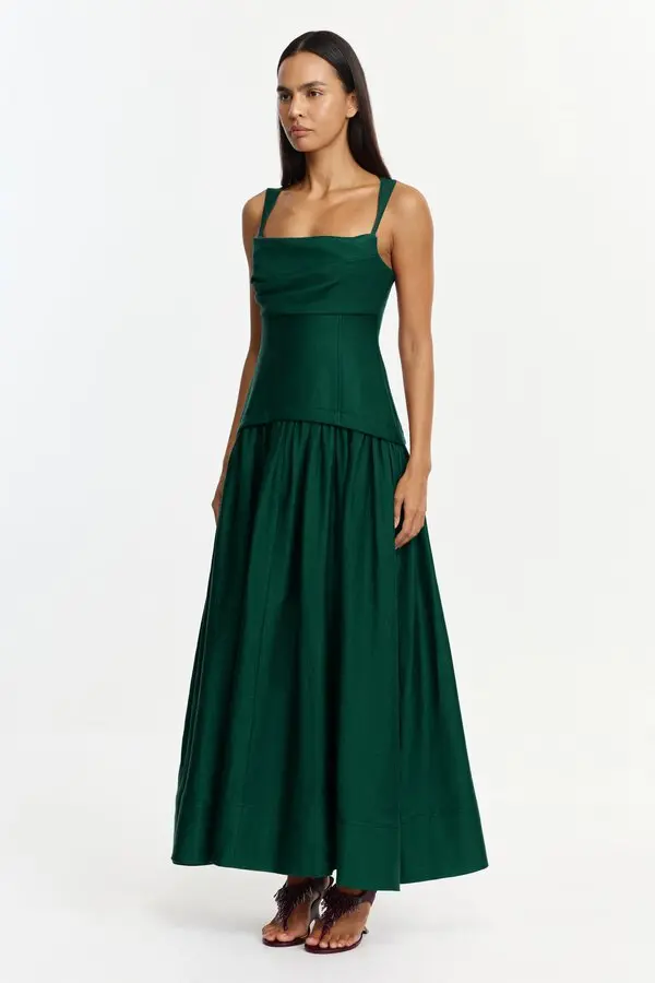 Acler Reeve Maxi Dress - Deep Emerald