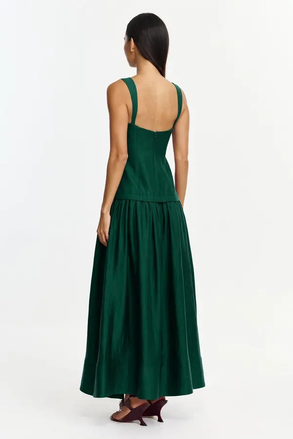 Acler Reeve Maxi Dress - Deep Emerald