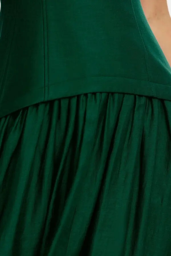 Acler Reeve Maxi Dress - Deep Emerald