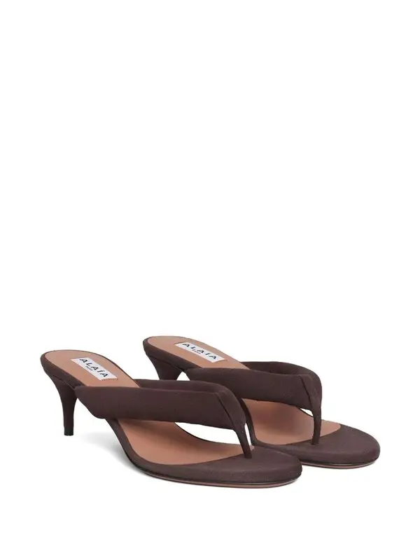 Alaïa Leather Thong Sandals