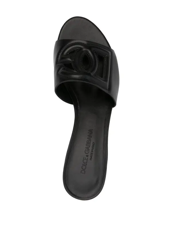Dolce & Gabbana Dg Logo Leather Sandals