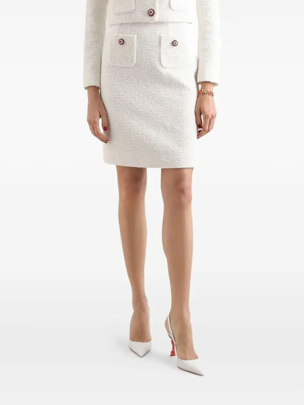 Dolce & Gabbana Cotton Midi Skirt - White