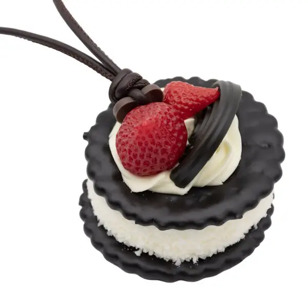 ABSURDE Chocolate Fruit Tart Bag Charm - Brown