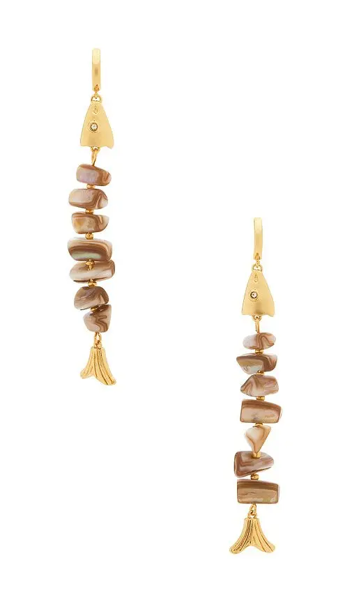 FRASIER STERLING Fresh Catch Earrings In Metallic Gold