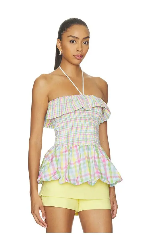 MAUDE CLUB Goldie Halterneck Top