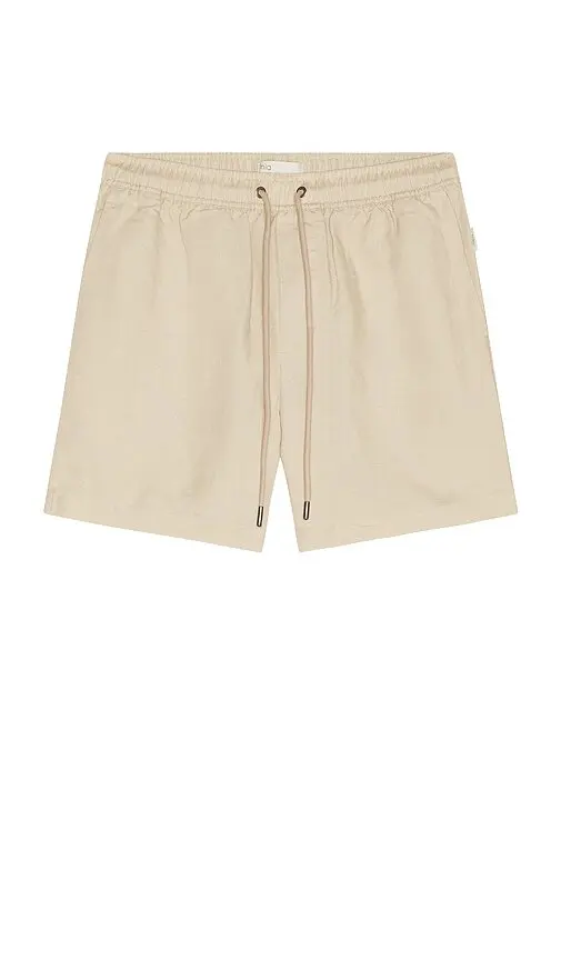 Onia Air Linen Pull On Short 6 In Brown