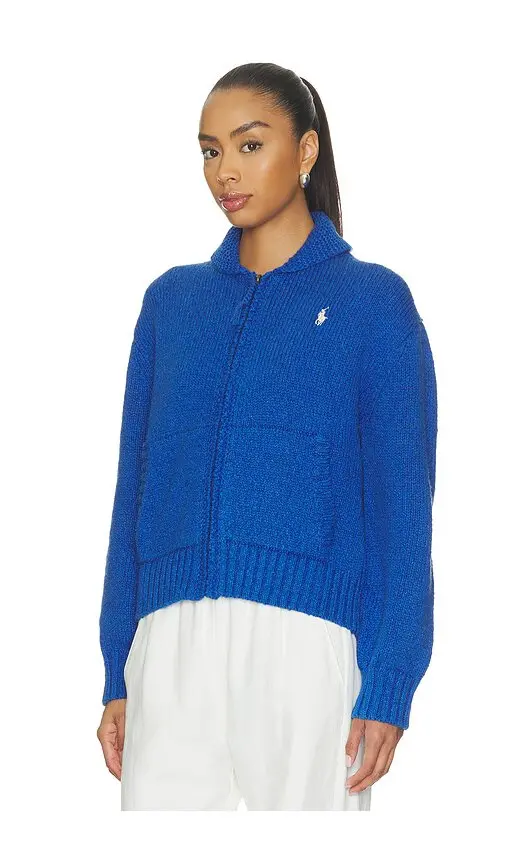Polo Ralph Lauren Cotton Blend Long Sleeve Zip-up Cardigan