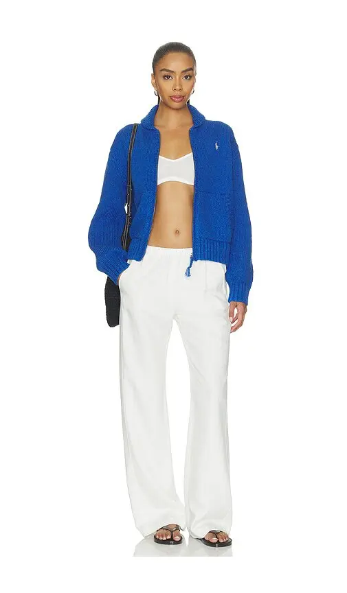 Polo Ralph Lauren Cotton Blend Long Sleeve Zip-up Cardigan