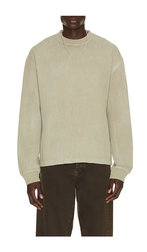 AGOLDE Long Sleeve Asha Shirt In Green - Delta