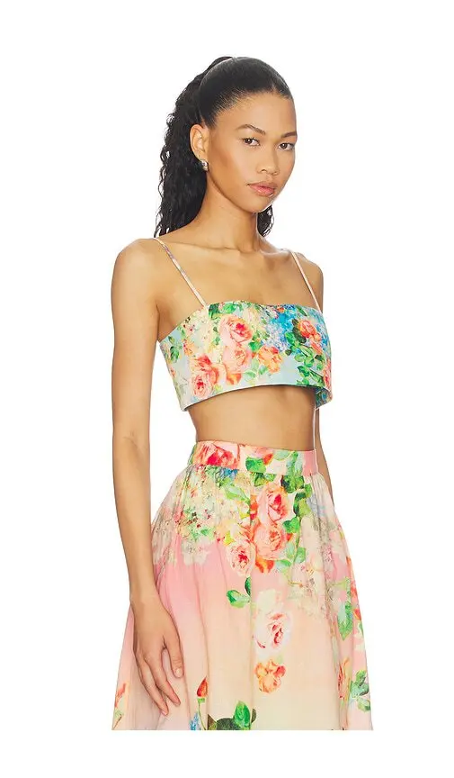 Hemant & Nandita Bustier Top In Blush,blue
