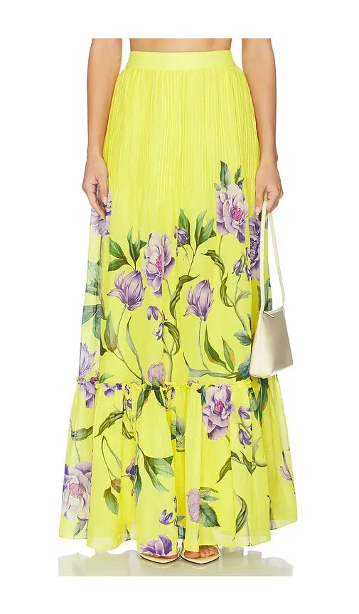 Hemant & Nandita Floral Print Maxi Skirt