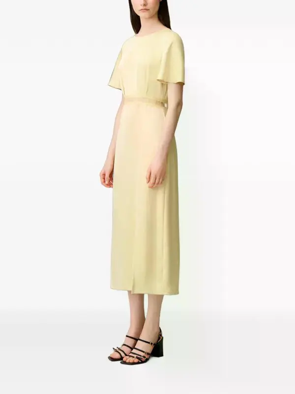 Claudie Pierlot Lace-trim Open-back Midi Dress